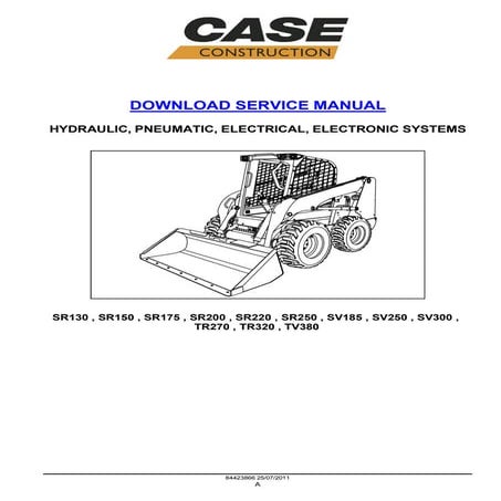 Case SR175 Skid Steer Loader Electronics Service Manual | PDF