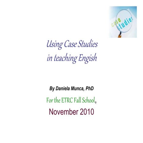Case Studies in Teaching English | PPSX