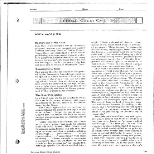 Supreme Court Case Studies | PDF