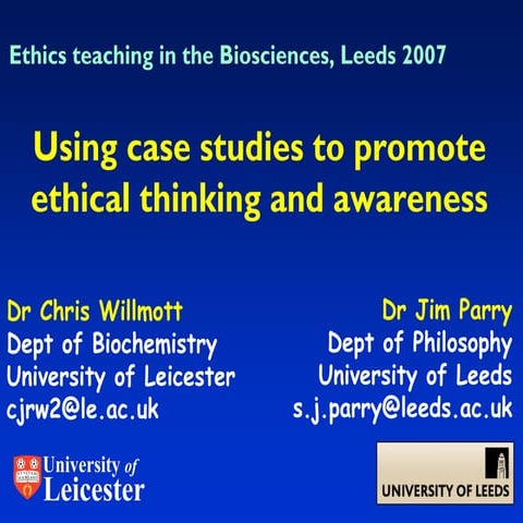 Case Studies in Ethics Teaching | PDF