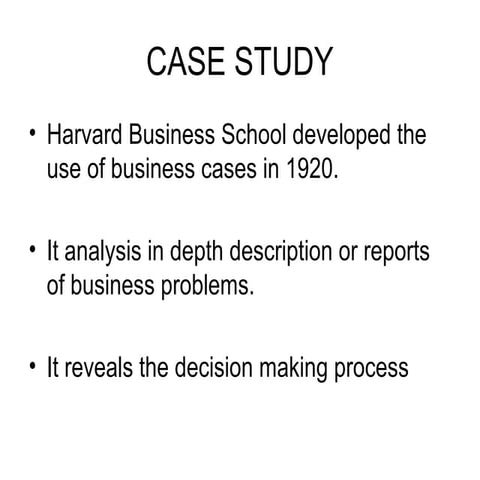 Case Studies Analysis Framework | PPT