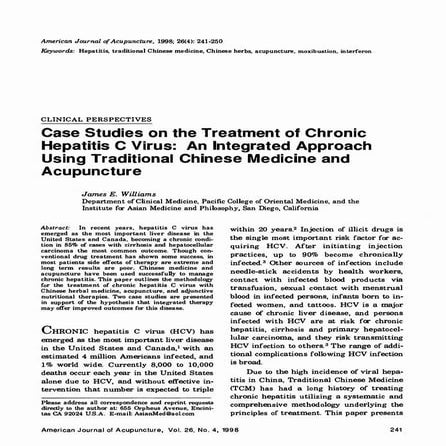 Case studies on the treatment of chronic hepatitis c virus | PDF