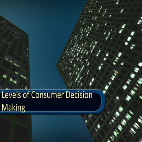 Levels of consumer decision making | PPT