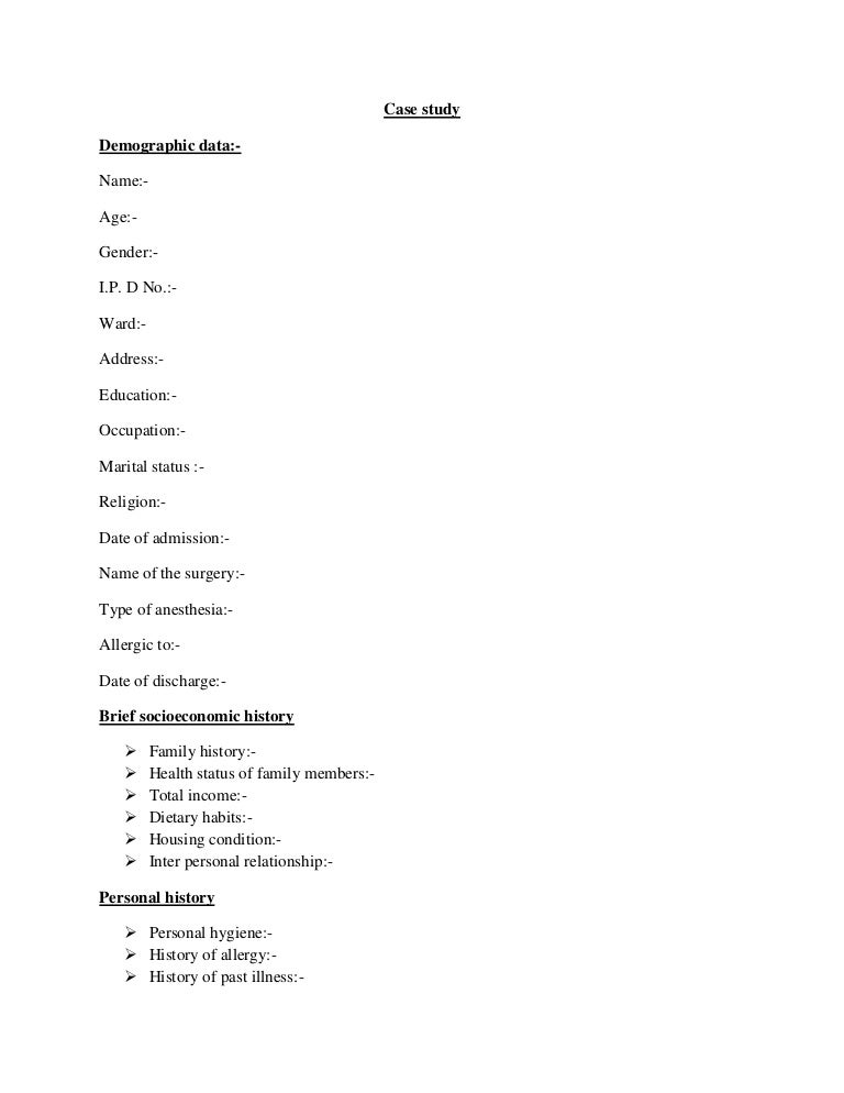 Nursing Case Study Template HQ Printable Documents Nursing Case Study Template HQ Printable Documents
