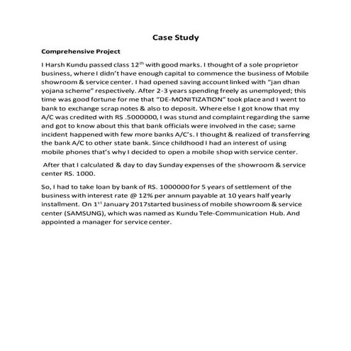 Case study of accountancy | DOCX