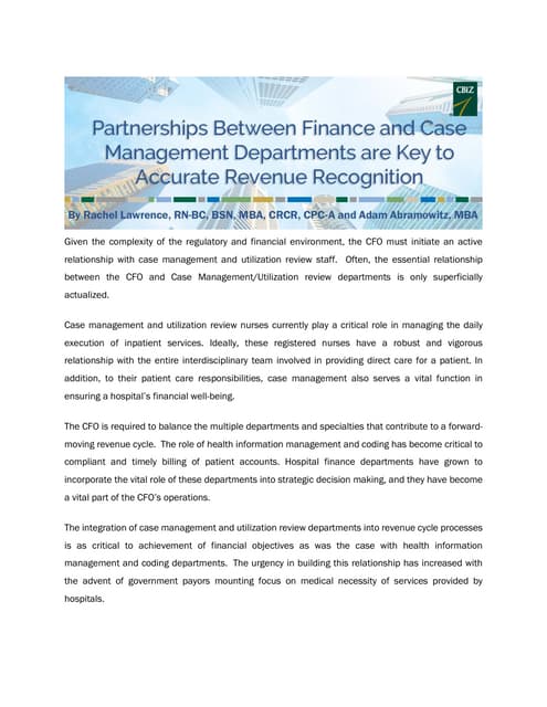 Case Managment 101 | PPT