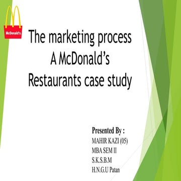 A McDonald’s Restaurants case study | PPTX