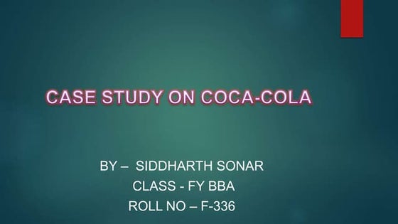 Strategic Implementation: Coca Cola | PPT