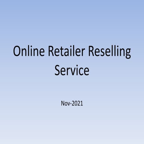 Online Retailer Reselling Service | PPTX