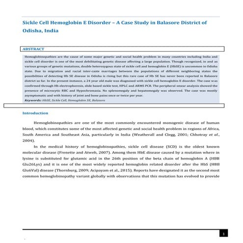 haemoglobinopathies | PPTX