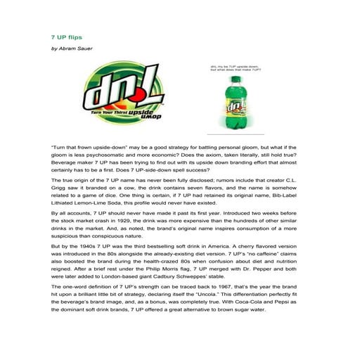 7-up - case study | DOC | Food & Drink
