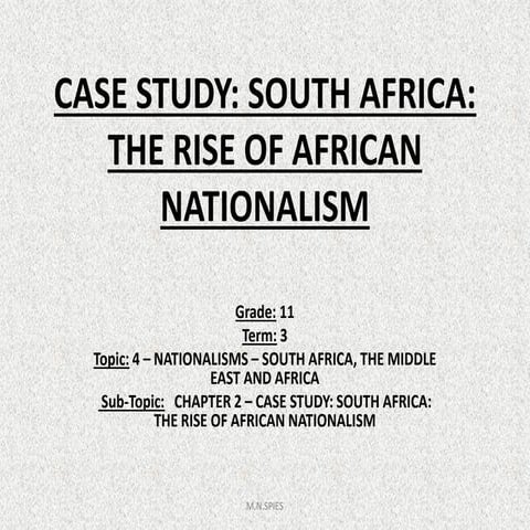 Case study African nationalism | PPT