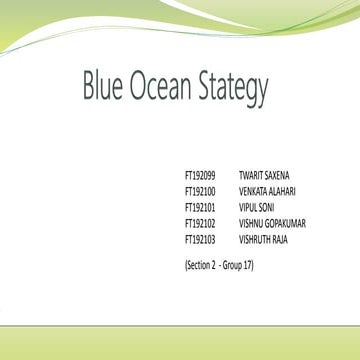 Case study Blue ocean | PPT