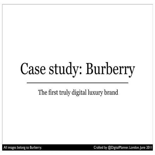 Case study burberry by digital planner | PDF