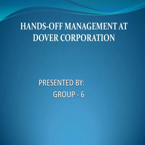 Case study dover | PPTX