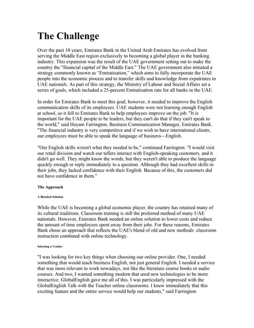 Emirates case study | PDF