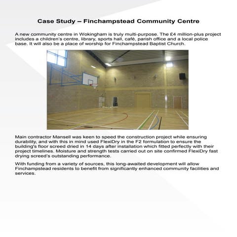 Case Study - Finchampstead Community Centre | PDF