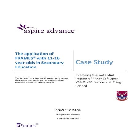 Case study frames in secondary education tring school | PDF
