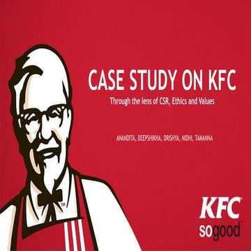 Casestudy on KFC through the lens of Proffesional ethics and values | PPTX