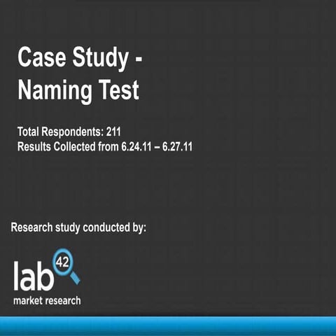 Case Study - Naming Test | PPTX