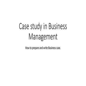 Wrriting Case Study- Practical scenarios | PPTX