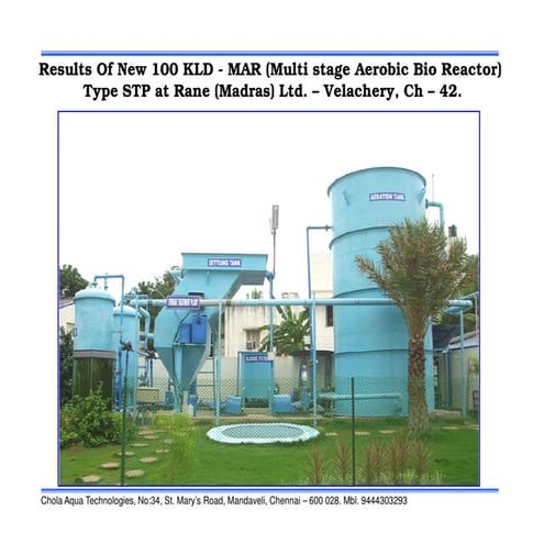 Case study rane (madras) ltd. - 100 kld stp | PDF