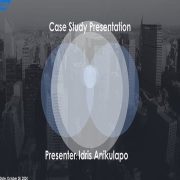 Case Study on Basic Business Analytics Using Excel Tools | PPTX