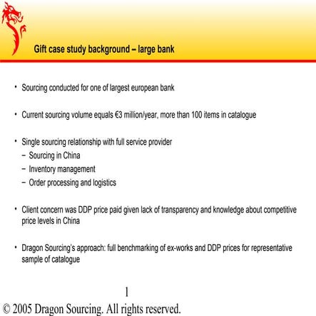 Case study-sourcing of gift case in China | PPT