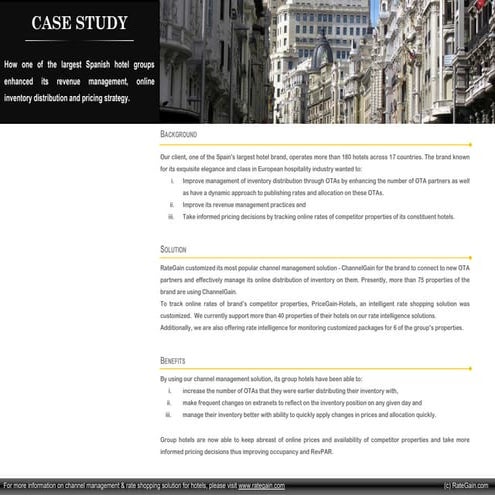 Case study spanish hotel chain - channel mgt rate shopping | PPT | Free Download