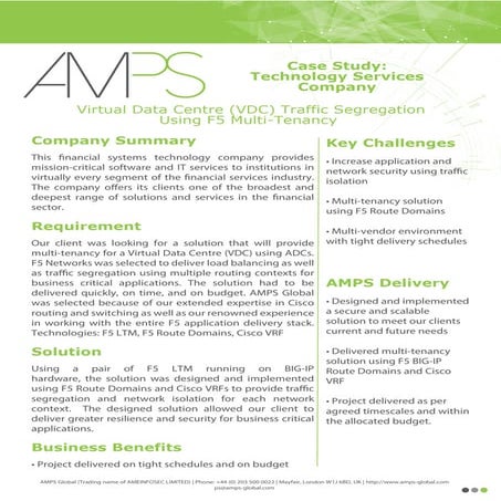 Case Study: Technology Services Company | PDF