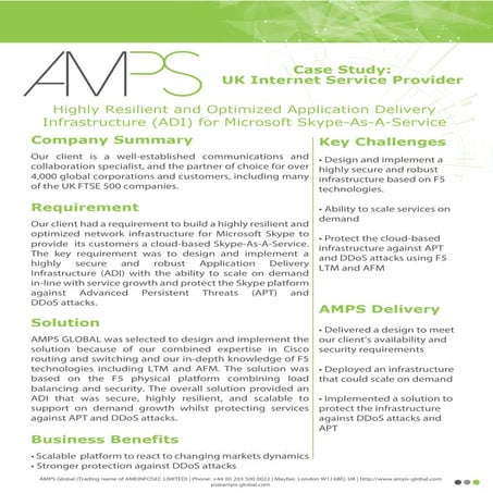 Case Study: UK Internet Service Provider | PDF