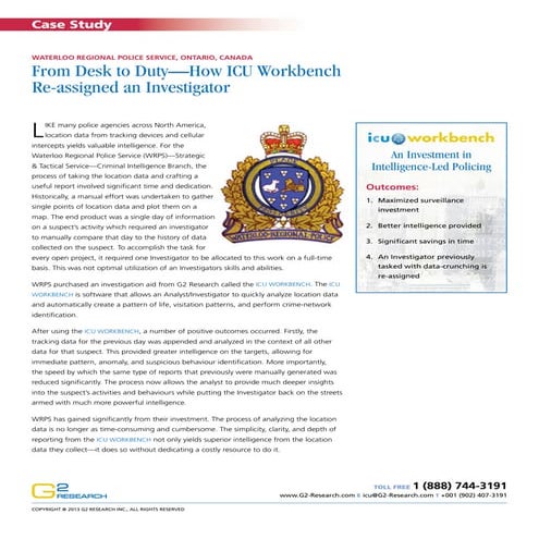 Case Study - Waterloo Regional Police | PDF