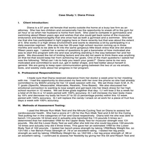 Case Study I: Diana Prince (Fictional Name) | PDF