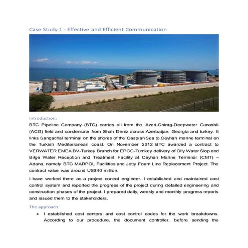 Case study 1 effective and efficient communication | PDF