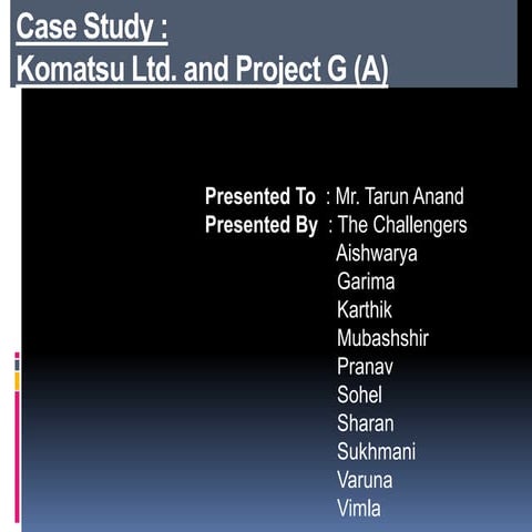 KOMATSU Case Study | PPTX