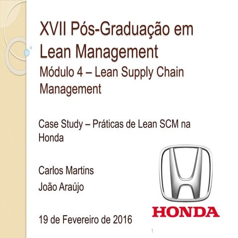 Honda Case Study | PPT