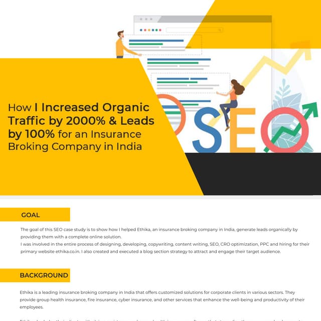 Insurance Broking Company SEO Case Study | PDF