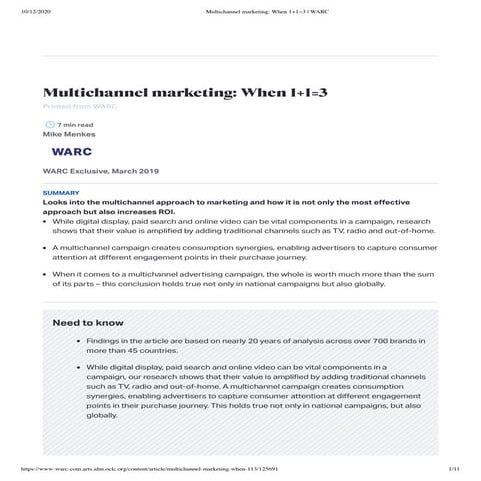 Case study about digital marketing to review | PDF