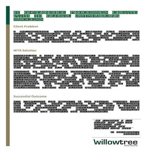 WillowTree Advisors Case Study - Vendor Governance | DOCX | Business Administration | Business