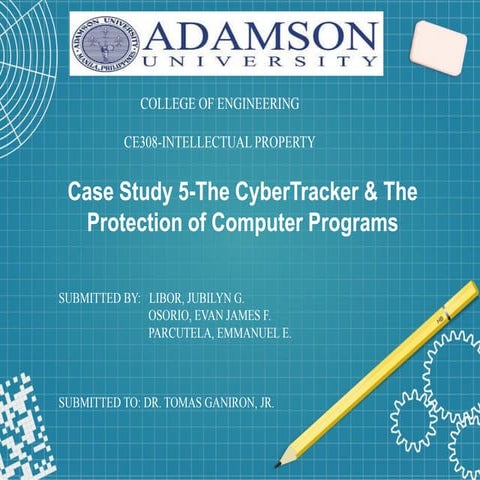 Case Study 5-The CyberTracker & The Protection of Computer Programs ...