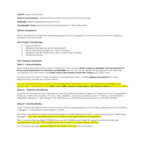 Case study abey khamosh | PDF