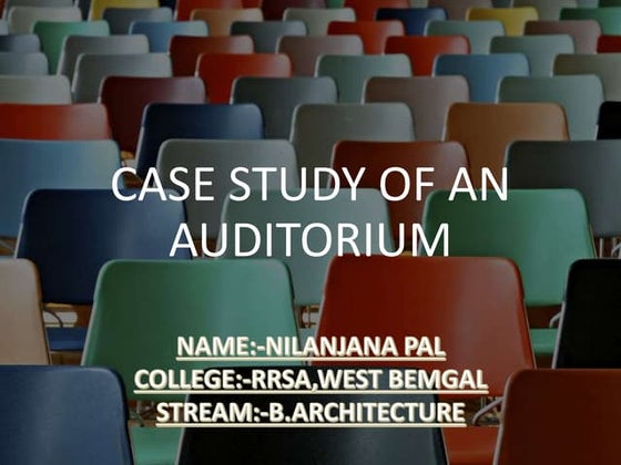 Auditorium Architecture planning | PPTX