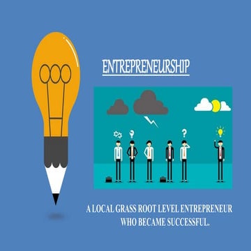 Case Study about a Small Entrepreneur | PPTX