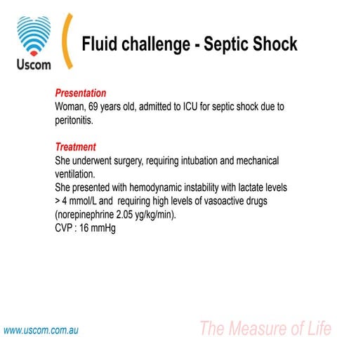 Case study - Adult - Fluid Challenge Septic Shock | PPTX