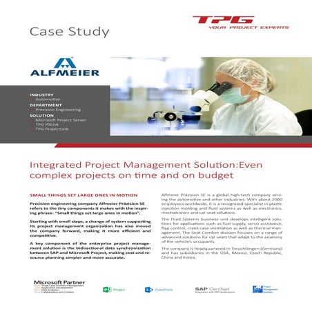 Case Study Alfmeier Präzision SE - English | PDF