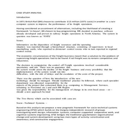 Case study analysis | DOCX