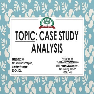 Case study analysis ppt gor student ande | PPTX