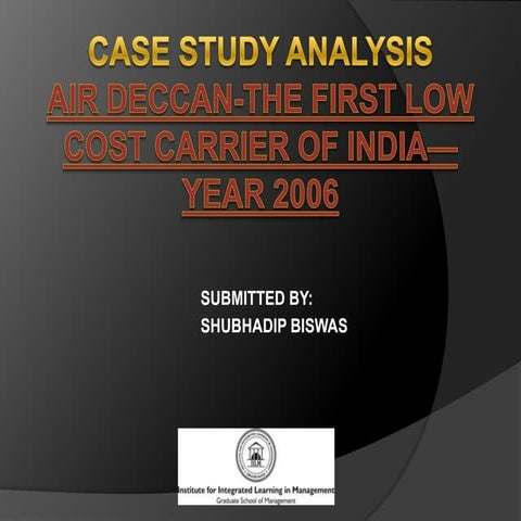 Case study analysis air deccan-by sdb | PPSX