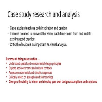 How to do an Architectural case study - | PDF