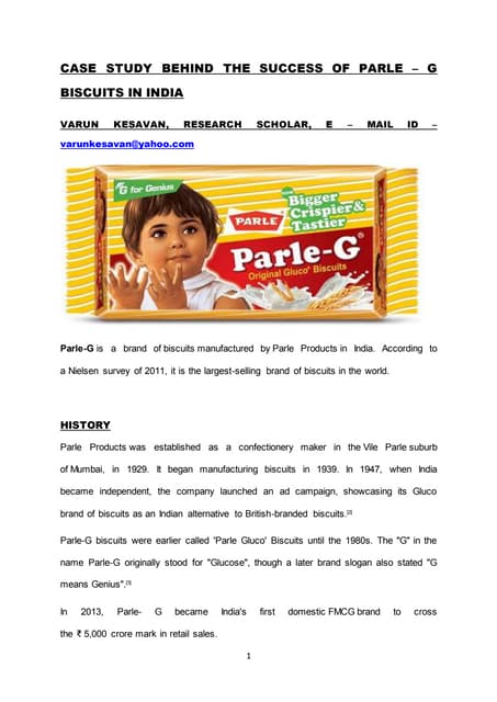 Parle g case study | PPT